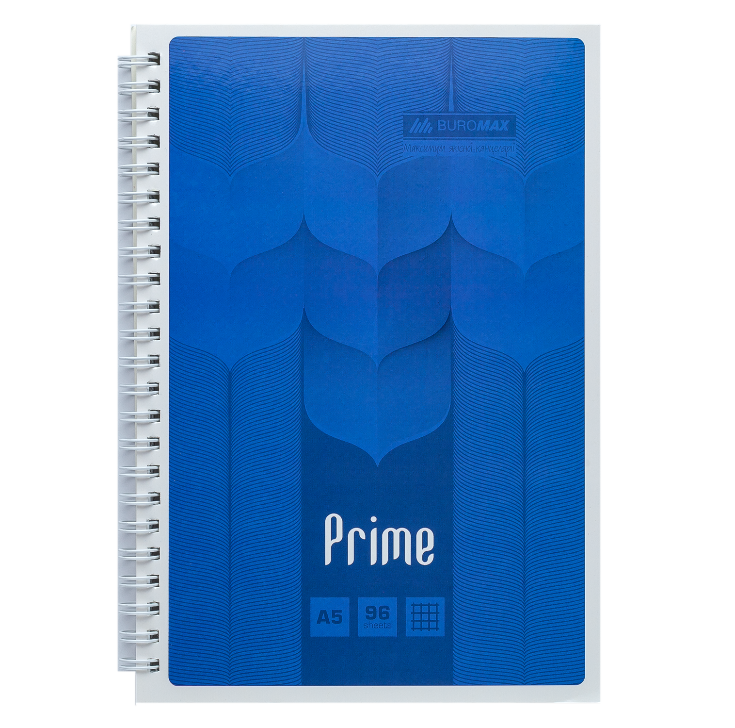 Тетрадь на пружине PRIME А5, 96л., клетка, в картонной обложке, синий